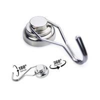 China Nickel Coating Industrial Magnetic Hooks Rare Earth Magnet Hooks Multifunctional for sale