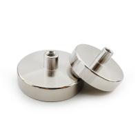 China Antirust Strong Neodymium Magnet With Threaded Stud Grooved Post for sale