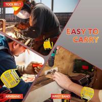China Waterproof Magnetic Wristband With Flashlight For Holding Screws Nail Drill Bit for sale