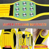 China Waterproof Magnetic Wristband With Flashlight For Holding Screws Nail Drill Bit for sale