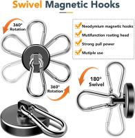 China Durable Rust Resistant Carabiner Magnetic Hook Swivel Magnetic Wall Hanger for sale