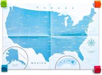 China Multicolor Magnetic Puzzle Map Of The United States With 44 Magnetic Pieces for sale