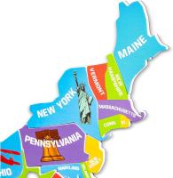 China Multicolor Magnetic Puzzle Map Of The United States With 44 Magnetic Pieces for sale