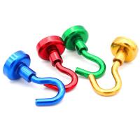 China Powerful Colorful Magnetic Utility Hooks Magnetic Cup Hooks Rust Resistance for sale
