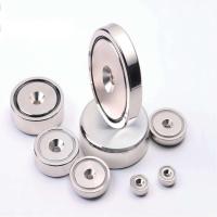 China Indoor Outdoor Countersunk Pot Magnet With Screw Nickel Plating for sale