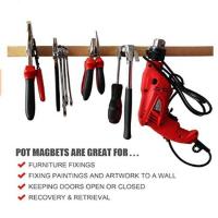 China Round Base Cup Neodymium Magnet Pot With Heavy Duty Countersunk Hole And Stainless Screws for sale