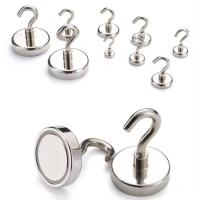 China N38-N52 Super Strong Magnetic Hooks Neodymium Magnet Hooks Corrosion Protection for sale