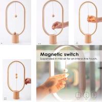 China 3 Level Brightness Rechargered Magnetic Balance Lamp With Touch Dimmer for sale