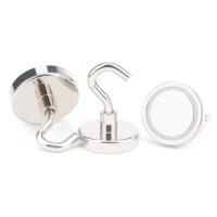 China OEM Heavy Duty Magnetic Ceiling Hooks Magnetic Door Hook Nickel Plating for sale