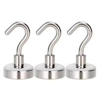 China OEM Heavy Duty Magnetic Ceiling Hooks Magnetic Door Hook Nickel Plating for sale