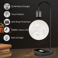 China Magnetic Levitating Moon Lamp Zero Gravity Floating Desk Toys For Decoration Gifts for sale