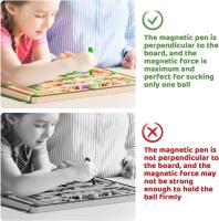 China Strong Magnetic Wooden Puzzle Board Color And Number Montessori Maze Toys For Toddlers for sale