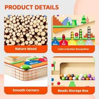 China Strong Magnetic Wooden Puzzle Board Color And Number Montessori Maze Toys For Toddlers for sale