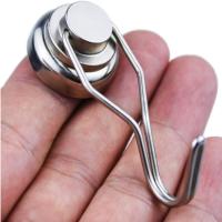 China NdFeB Magnetic Wall Hooks Metal Suction Cup Hook 0.05mm Tolerance for sale
