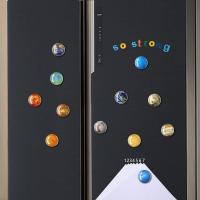 China 12PCS Powerful Planets Glass Fridge Magnet For Blackboard Teaching Decoration for sale