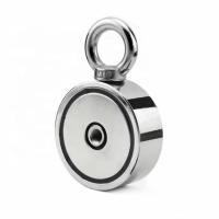 China Double Side Search Magnetic Hook Salvage Fishing Magnet Nickel Plating for sale