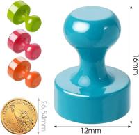 China 16Pcs Multi Color Magnetic Thumbtacks Metal Refrigerator Magnets For Classroom Kitchen Office for sale