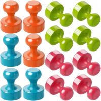 China 16Pcs Multi Color Magnetic Thumbtacks Metal Refrigerator Magnets For Classroom Kitchen Office for sale