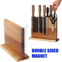 China Multifunctional Wooden Magnetic Knife Block Holder With Strong Enhanced Magnets for sale