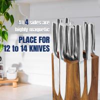 China Rotatable Extra Large Capacity Magnetic Knife Holder Storage For Kitchen Counter Top for sale