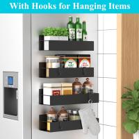 China Rust Resistant Magnetic Storage Rack Magnetic Spice Rack For Refrigerator And Oven for sale