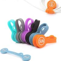 China 6PCS Magnetic Cord Organizer Color Earphone Cord Holder For Home Office School for sale