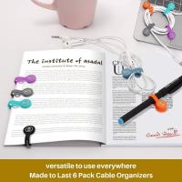 China 6PCS Magnetic Cord Organizer Color Earphone Cord Holder For Home Office School for sale