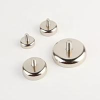 China Neodymium Pot Magnet With External Thread Nickel Coating Magnetic Pot for sale