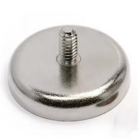China Neodymium Pot Magnet With External Thread Nickel Coating Magnetic Pot for sale