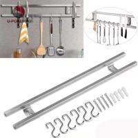 China 18 Inch Square Tubes Stainless Steel Magnetic Knife Holder For Wall With Hook for sale