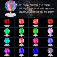China Rotation Resin Magnetic Levitation Lamp Floating Moon Globe With 16 Colors 3D for sale