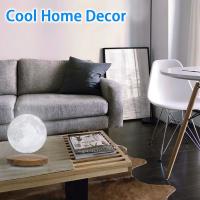 China Remote Control Magnetic Levitation Lamp 3D Floating Moon Night Light With 3 Colors for sale