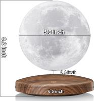 China Remote Control Magnetic Levitation Lamp 3D Floating Moon Night Light With 3 Colors for sale