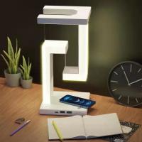 China Modern PLA Magnetic Levitating Floating Wireless Led Light Desk Lamp for sale