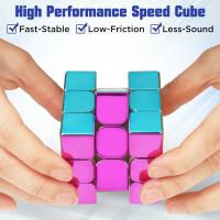China Mirror Reflective Neodymium Magnetic Speed Cube 3x3x3 With Display Stand for sale