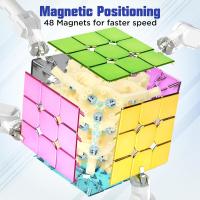 China Mirror Reflective Neodymium Magnetic Speed Cube 3x3x3 With Display Stand for sale
