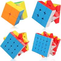 China Multicolor Magnetic Rubik'S Cube Set With 2x2 3x3 4x4 5x5 Series For Present Collection for sale