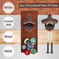 China Strong Magnetic Beer Bottle Opener Wall Mounted With Auto Catch FDA Approved for sale
