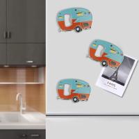 China Durable Custom Magnet Bottle Opener With Fridge Magnets Sticker For Camper Lovers for sale