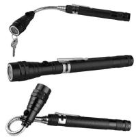 China Pick up Tool 3 LED Flexible Inspection Telescopic Aluminum Flashlight with Magnet for sale