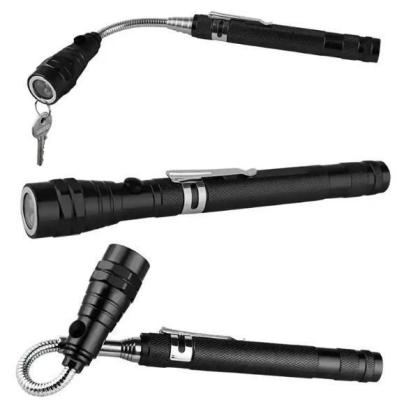 China Pick up Tool 3 LED Flexible Inspection Telescopic Aluminum Flashlight with Magnet for sale
