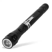 China Pick up Tool 3 LED Flexible Inspection Telescopic Aluminum Flashlight with Magnet for sale