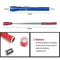 China Telescopic Magnetic Pick up Tool Super Brigh LED Flashlight Magnet Torch Tools for sale