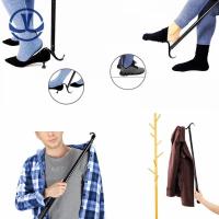 China Magnetic Extendable Long Handle Shoehorn Telescopic Foldable Shoe Horn for Seniors Men Women and Kids for Boots and Shoes for sale