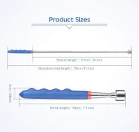China Retractable Magnetic Pickup Tool 10 Lb Retractable Magnet Wand for sale