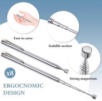 China Telescopic Magnetic Grabber Magnetic Pickup Tool with Pocket Clip Telescopic Retracting Magnet for sale