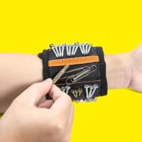 China Adjustable Strong Magnetic Wristband Tool Holding Screws Magnetic Wristband for sale