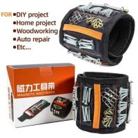 China Adjustable Strong Magnetic Wristband Tool Holding Screws Magnetic Wristband for sale