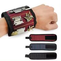 China Custom Super Strong Magnetic Wristband with Strong Magnet Hold Screw Nail Fastener for sale