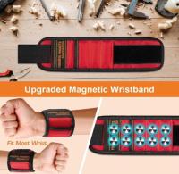 China Custom Super Strong Magnetic Wristband with Strong Magnet Hold Screw Nail Fastener for sale